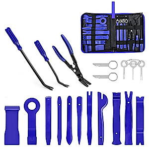 GOOACC - GRC-49 19Pcs Trim Removal Tool Set & Clip Plier Upholstery Remover Nylon Car Panel Removal Set with Portable Storage Bag