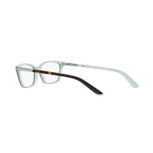 Ralph by Ralph Lauren Women's RA7044 Cat Eye Prescription Eyewear Frames, Shiny Havana On Aquamarine/Demo Lens, 52 mm