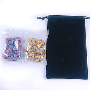 DND dice (Retro-Blue-Yellow)