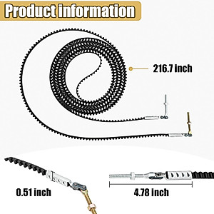 Vanesa 39354R.S 7 Ft High Garage Door Belt Compatible with Genie 7055, 2055, 7155, 1055, 1155, 3055, 3053, 3155d, SilentMax, SilentMax Garage Opener, Replacement Genie Belt