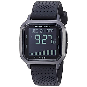 Rip Curl Men's Quartz Sport Watch with Silicone Strap, Black, 21.9 (Model: A1137MID1SZ)