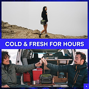 Arctic Zone Titan Deep Freeze Fridge Cold Expandable Insulated Horizontal Lunch Pack with 2X 250g High Performance Ice Walls, Grey