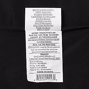 Chic Home - CS1213-212-AN Carlton 6-Piece Comforter Set, King Size, Black