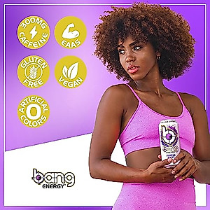 Bang Energy Purple Haze, Sugar-Free Energy Drink, 16 Ounce (Pack of 12)