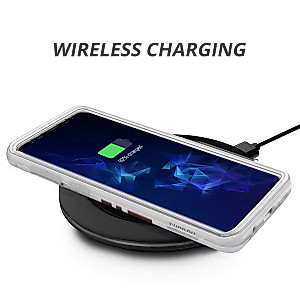 SURITCH for Samsung Galaxy S9 Plus Marble Case, [Built-in Screen Protector] Full-Body Protection Shockproof Rugged Bumper Protective Cover for Galaxy S9 Plus 6.2 Inch (Gold Marble)