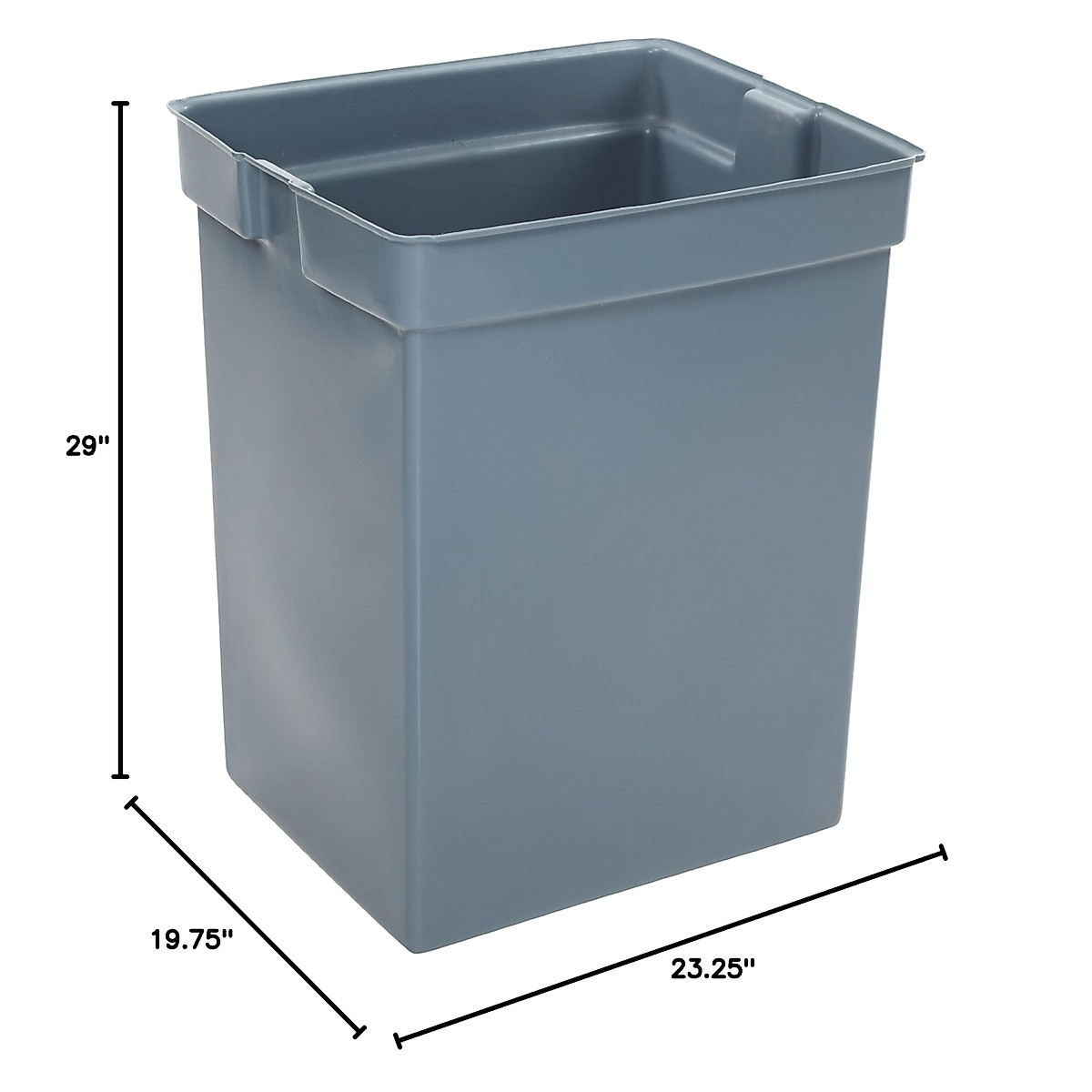 Rubbermaid Commercial Glutton Recycle Bin Liner, 42 Gallon, Gray, FG256K00GRAY
