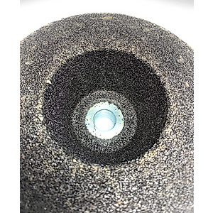 Flaring Cup Grinding Stone with Arbor Thread for Grinding Granite 5X2X5/8-11 (1 Pack) (Black SiC, 36 grit)