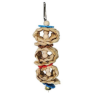 N / A 7/8 pcs Bird Toys, Parrot Natural Wood Hanging Swing Standing Climbing Chewing Perch Hammock Rope Ladder Bell Bird Cage Toys for Parrots, Love Birds, Parakeet, Mynah, Conure, Cockatiel