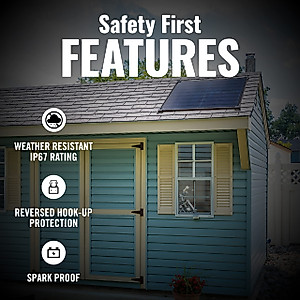 Battery Tender 35 Watt Solar Battery Charger with Charge Controller, Mountable and IP67 Weatherproof Solar Panel, Suitable for 12 Volt Lead Acid and AGM Batteries