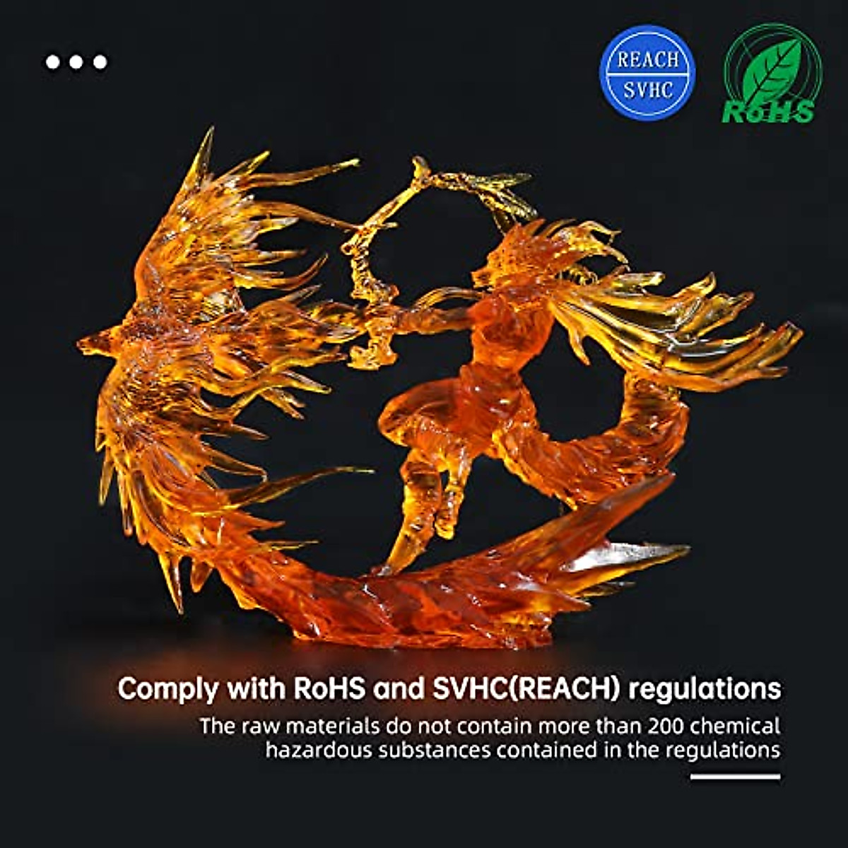 RESIONE W90B Water Washable 3D Printer Resin Almost Odorless LCD UV-Curing Resin 405nm Standard Photopolymer Resin for DLP MSLA LCD 3D Printing (Transparent Orange, 500g)