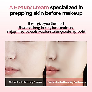 numbuzin No.3 Velvet Beauty Cream | Hydration, Textured Skin, Poreless, Smooth Skin, Makeup Prep, Primer, Niacinamide | Korean Skincare | 2.02 fl. oz.