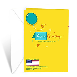 Prime Greetings Birthday Card For Son, Made in America, Eco-Friendly, Thick Card Stock with Premium Envelope 5in x 7.75in, Packaged in Protective Mailer