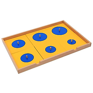 Gudong Baby Math Education Toys Montessori Geometric Cabinet Blue with Box Early Childhood Preschool Geometry Shape Teaching Aids