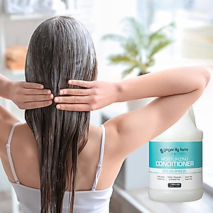 Ginger Lily Farms Club & Fitness Moisturizing Conditioner for Dry Hair, 100% Vegan & Cruelty-Free, Ocean Breeze Scent, 1 Gallon (128 fl oz) Refill