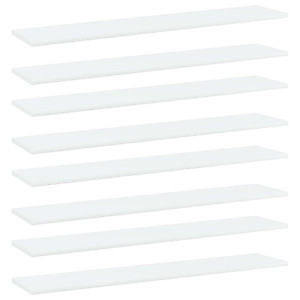loibinfen Set of 8 Bookshelf Boards Replacement Panels Storage Units Organizer Display Shelves, White 39.4"x7.9"x0.6" Engineered Wood -AA