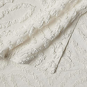 Beatrice Home Fashions Wedding Ring Chenille, Standard Sham, Ivory