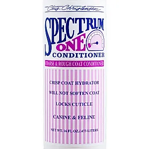 Chris Christensen Spectrum One Dog Conditioner, Coarse and Rough Coat, Groom Like a Professional, Repairs and Protects, Maintains Inner Cortex Hydration, Made in The USA, 16 oz