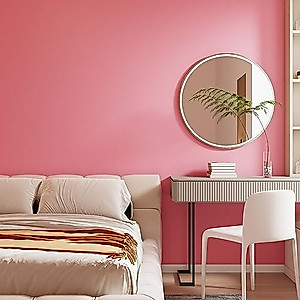 Livelynine Blush Pink Wallpaper Stick and Peel Removable Neon Contact Paper Peel and Stick Wallpaper for Bedroom Girls Kids Room Locker Classroom Coral Pink Vinyl Wrap for Cabinets Desk 15.8x78.8