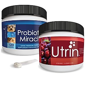 NUSENTIA Urinary & Immune Health Bundle - Natural Bladder Support for Cats & Dogs, Gut Defense, UTI Protection. Probiotics, Prebiotics, Cranberry + D-Mannose. USA