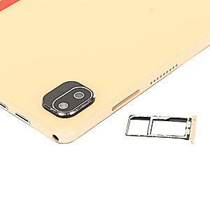 10Inch Tablet Computer, 6G RAM 128G ROM, 10 1960x1080 IPS Display Screen Ultra Slim Tablet PC, Android 12.0 MT6750 8 Cores, BT5.0 Touch, 5G WiFi Calling Tablet(Yellow)