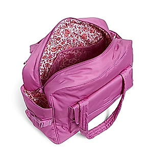 Vera Bradley Women's Cotton Utility Travel Bag, Rich Orchid - Recycled Cotton, One Size