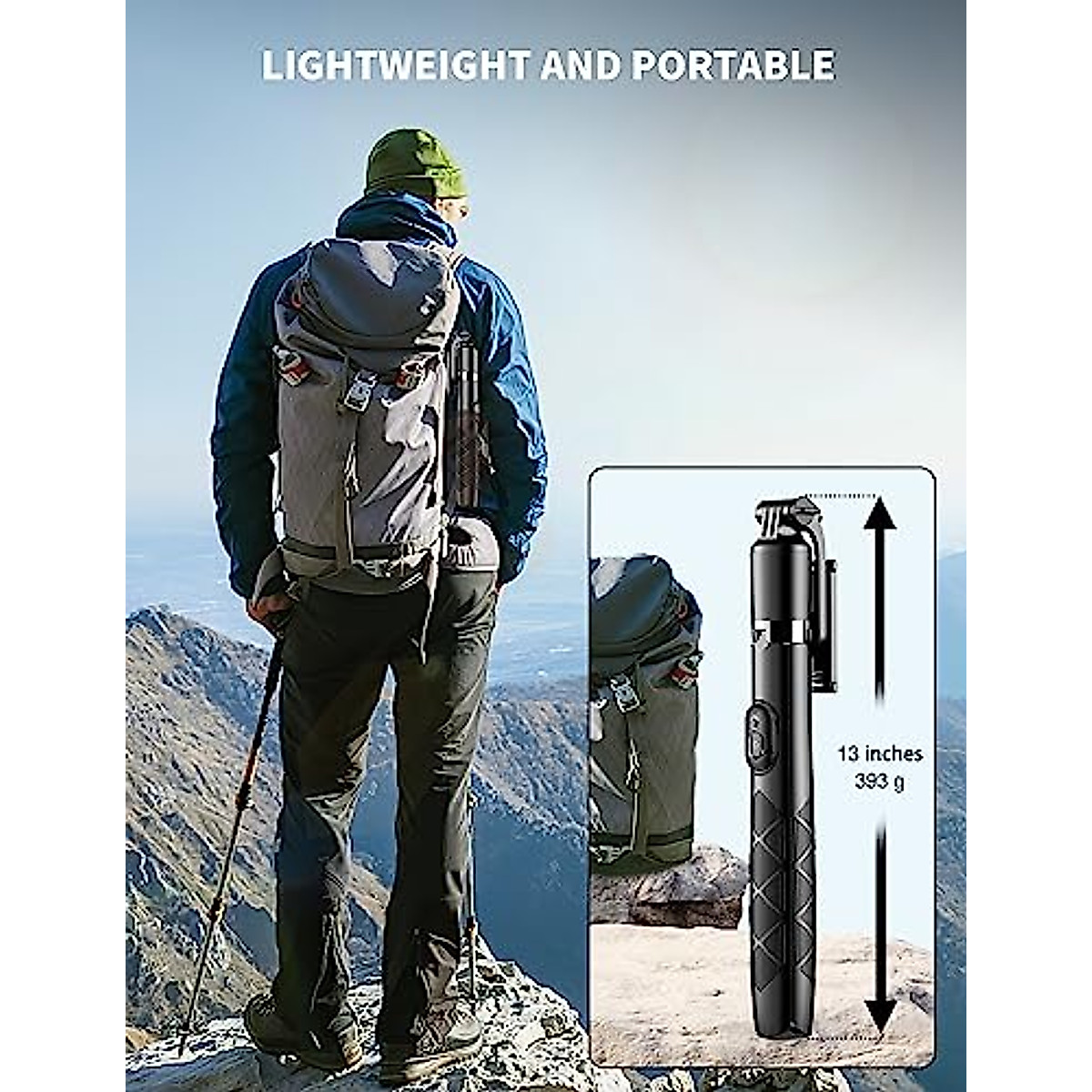 71" Phone Tripod & Selfie Stick, All in One Extendable Cell Phone Tripod with Wireless Remote, Tripod Stand for iPhone & Travel Tripod 360° Rotation Compatible with iPhone Android Phone, Camera