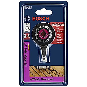 BOSCH OSL050K 1-Piece 1/2 In. Starlock Oscillating Multi Tool Soft Materials Bi-Metal Teak Sealant-Removal Knife for Removing Caulk and Sealants