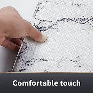 Asvin Kitchen Mat Set of 2 Pieces, Anti Fatigue Cushioned Kitchen Rug for Floor, Non-Slip PVC Waterproof Heavy Duty Sink Mat for Home, Office, Laundry, 17"x30"+17"x59"