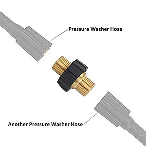 STYDDI Quick Connect Pressure Washer Adapters, Power Washer Hose Brass Quick Release Coupling Fitting, M22-14mm Thread Swivel to 3/8'' Quick Connect, 3/4" GHT Thread to Quick Release