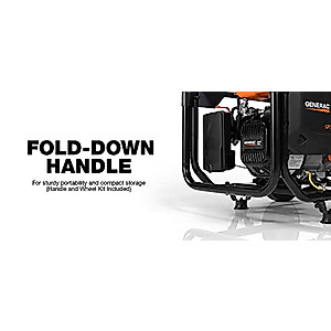 Generac 7678 GP3600 3,600-Watt Portable Generator 50-State / CARB Compliant for Reliable Power Anywhere, 24" W x 22.5" D x 21.3 H, Orange/Black