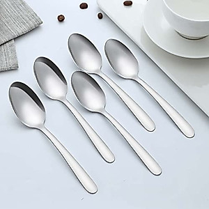 Gymdin 36 Pieces Teaspoons Set, 6.2 Inches Spoons Set, Stainless Steel Teaspoons Silverware, Small Spoons, Mirror Polished & Dishwasher Safe, Tea Spoons Suitable for Home, Kitchen and Restaurant