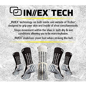 Trusox Standard 3.0 Cushion Crew Socks, White, Large