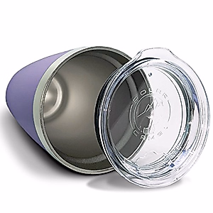 LaserGram 20oz Vacuum Insulated Tumbler Mug, Flag of Ukraine, Personalized Engraving Included (Dark Purple)