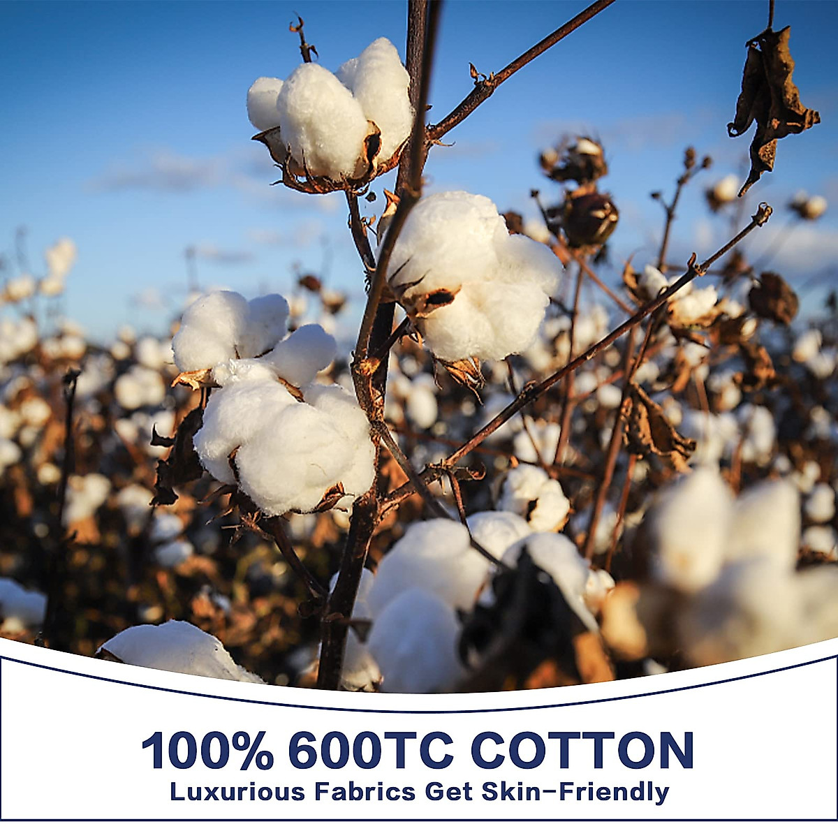 greenoak 100% Egyptian Cotton Pinch Pleated Queen Bedding Comforter Duvet Cover Sets, 1000 Thread 3 Pcs Ultra Soft Cotton Comforter Cover with Pillowcase (1 Duvet Cover + 2 Pillow Cases)