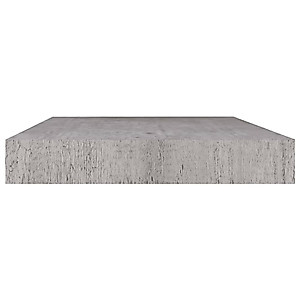 Tidyard 2 Piece Floating Shelves MDF Wall Mounted Shelf Photo Display Stand Storage Rack Concrete Gray for Living Room, Bedroom, Bathroom, Home, Office Decor 15.7 x 9.1 x 1.5 Inches (L x W x H)