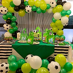 BANBALLON 20 PCS Soccer Party Favor Bags Soccer Non-Woven Gift Bags Treat Gift Bags for Kids Birthday Party Sports Theme Party Baby Shower World Cup Goodie Bags Supplies (Soccer)