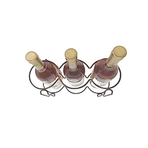 Stackable Table Top Wine Rack Bottle Holder (Bronze)