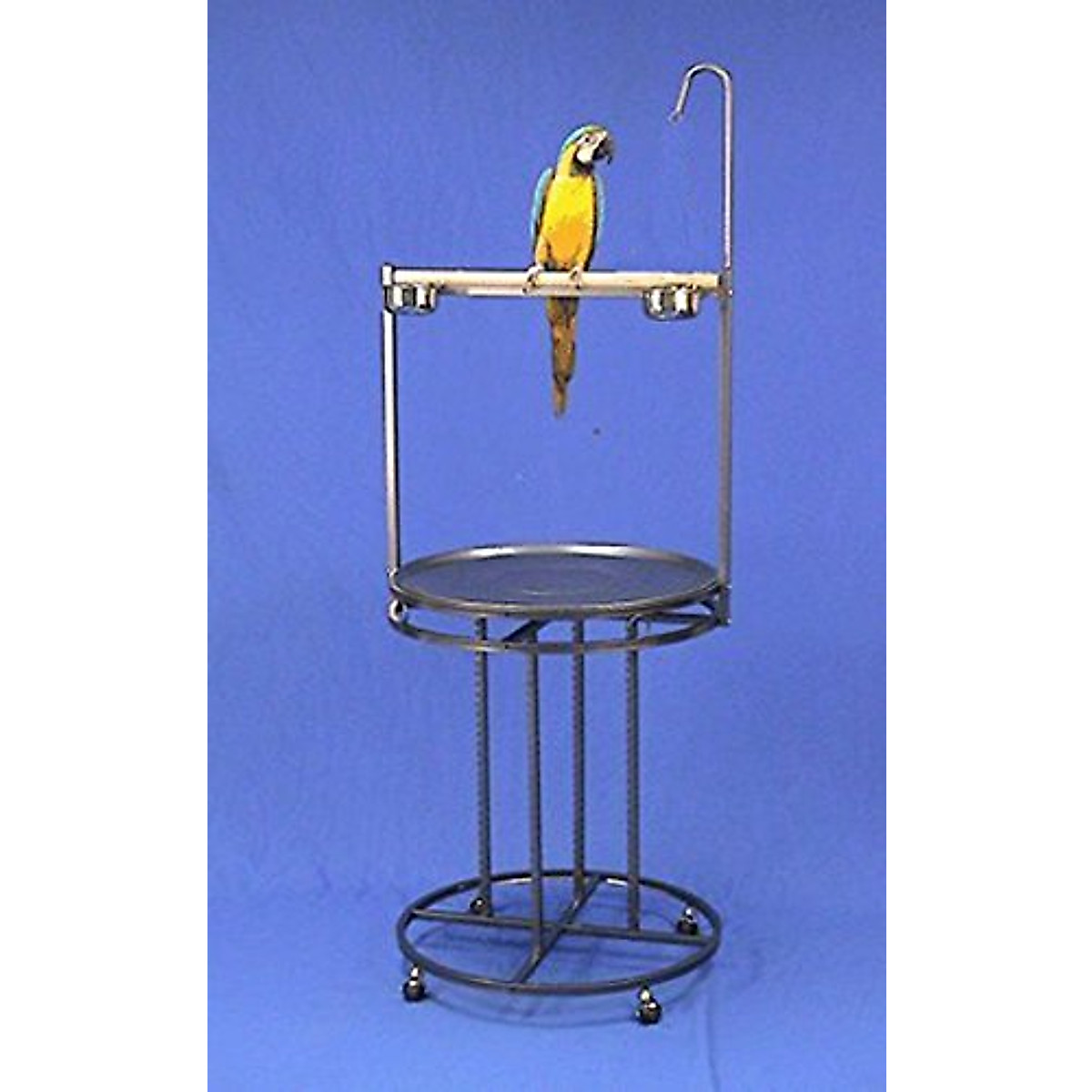 Mcage Large Parrot Lookout Bird Playstand; 30" W X 60" H; Black Vein