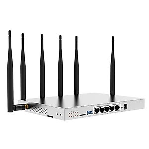 Wiflyer WG3526 4G LTE Router | AC1200Mbps Dual Band CAT4 Wireless Router with Metal Case and Detachable 6×5dBi Antennas| Gigabit Ethernet with TF Card Slot & USB3.0 Port & SIM Card Slot