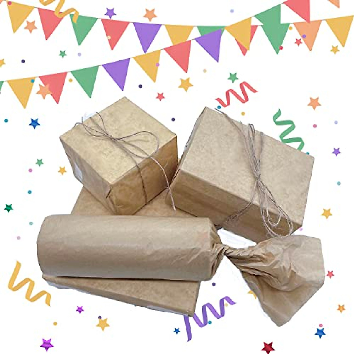 360 Sheets Kraft Tissue Paper 20 x 14 Inch Wrapping Paper Art Paper for DIY Project Wedding Birthday Holiday Decor (Kraft)