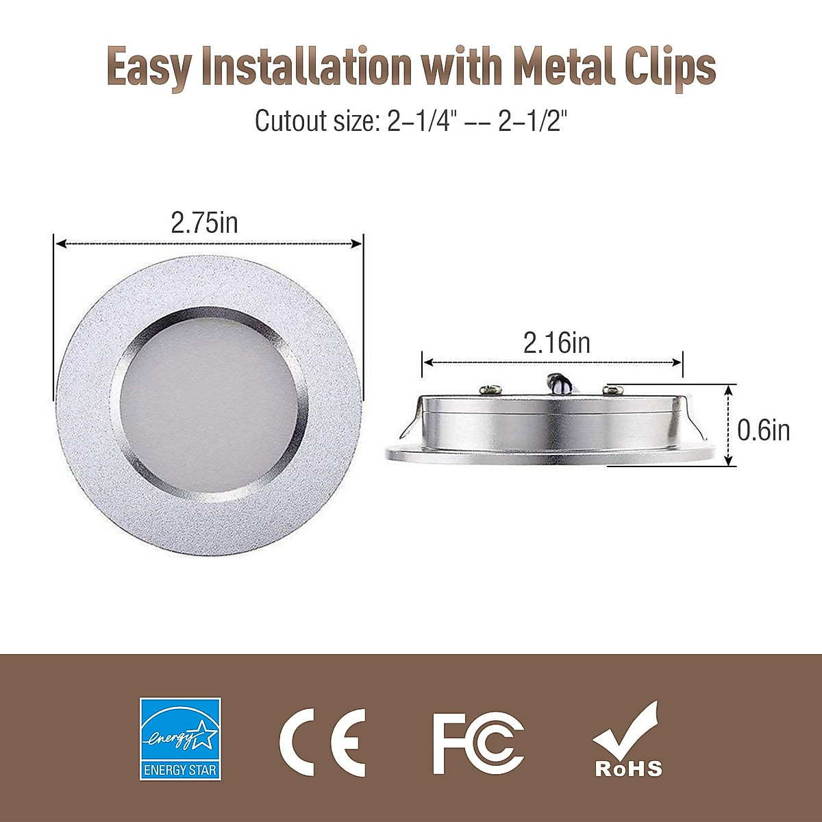 ALOVECO LED RV Lights, 12V Led Lights Dimmable Camper Interior Lights 3000K Ultra-Thin RV Lights Interior Waterproof 12 Volt LED Ceiling Lights Motorhome Sailboat Yacht Case of 8 Packs Warm White