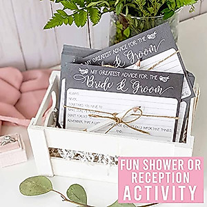 50 Floral Wedding Advice Cards - Wedding Guest Book Alternative, Bridal Shower Games For Guests , Wedding Card Boxes For Reception, Advice Cards For the Bride and Groom, Wedding Games For Guests