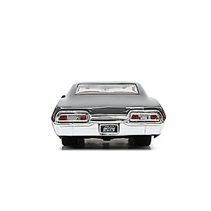 Jada Toys Big Time Muscle 1:24 1967 Chevy Impala SS Gray/Burgundy Die-cast Car, Toys for Kids and Adults