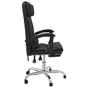 Ergonomic Office Chair, High Back Chair, Massage Reclining Office Chair Black Faux Leather Suitable for Home Office