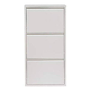 Mabel Home Modern 3 & 4 Drawer Shoe Cabinet, 3-4Tier Shoe Rack Storage Organizer, (White) (3 & 4Tier) (3 Tier)