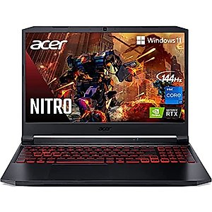 Acer Nitro 5 Gaming Laptop, Intel 8-Core i7-11800H, 15.6" FHD 144Hz IPS Display, NVIDIA GeForce RTX 3050 Ti 4GB GDDR6, 16GB DDR4 1TB SSD, Backlit Keyboard, Wi-Fi 6, Type-C, Win10 Home