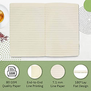 Simply Genius A5 Notebooks for Work, Travel, Business, School & More - College Ruled Notebook - Softcover Journals for Women & Men - Lined Note Books with 92 pages, 5.5" x 8.3" (Black, 6 pack)