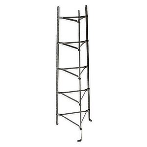 Enclume 5-Tier Cookware Stand, Free Standing Pot Rack, Hammered Steel (Unassembled)