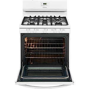 Frigidaire FCRG3052AW 30" Freestanding Gas Range with 5 Sealed Burners 5 cu. ft. Oven Capacity in White