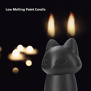 MANFLY Low Temperature Candles Low Heat Romantic Candles Wax for Couples, Wedding, Home Decoration (Black)